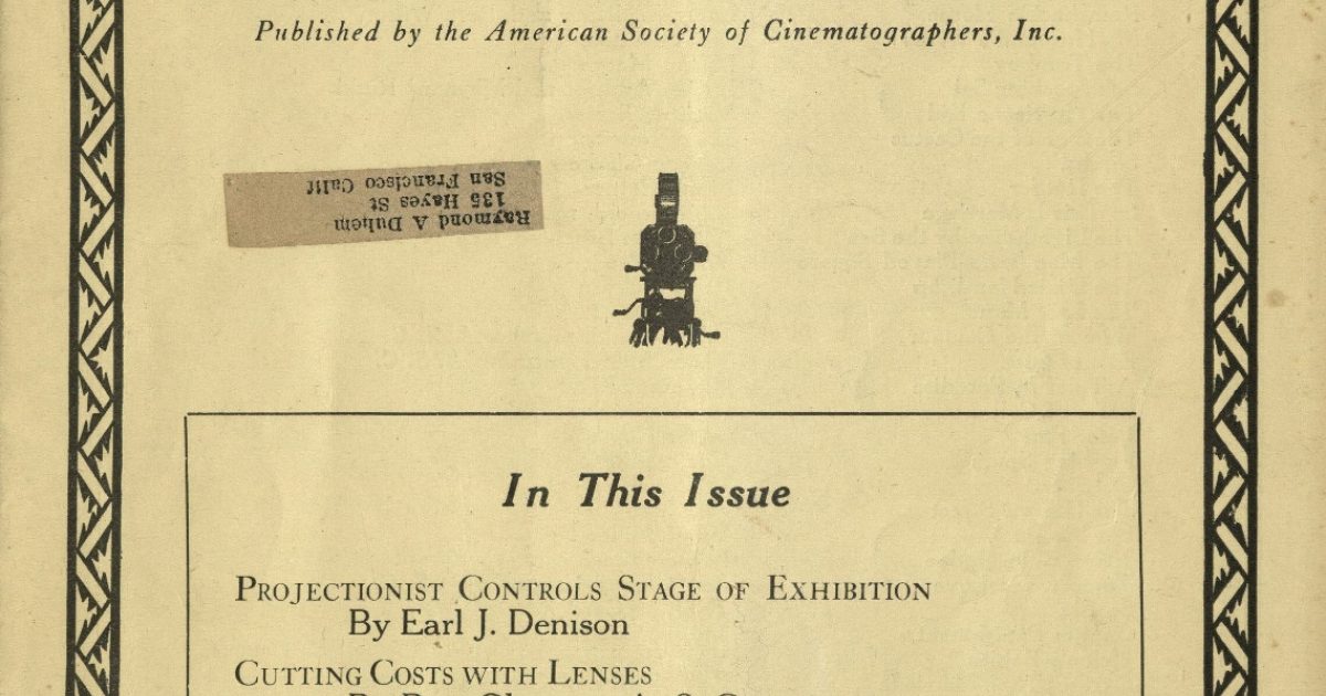 The American Society of Cinematographers | February 1925